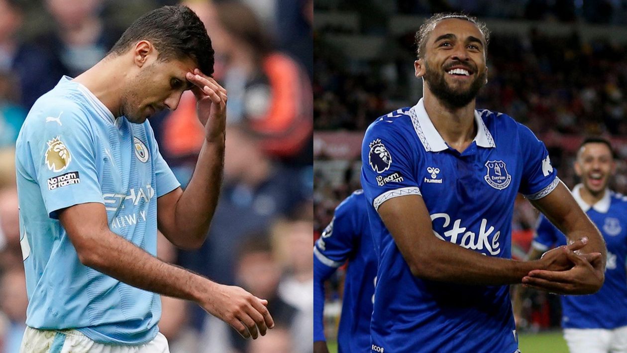 Rodri sent off as Man City maintain 100% start, Everton beat Brentford ...