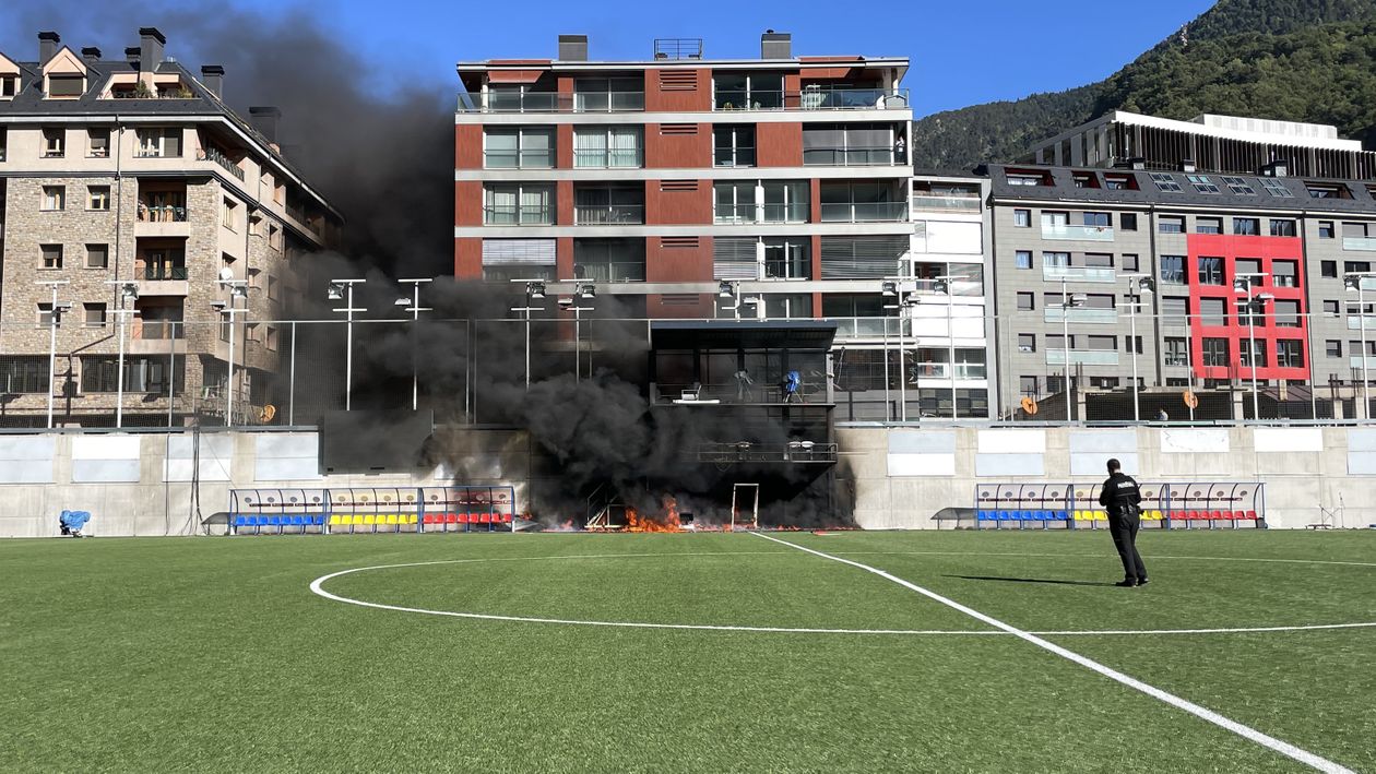 Fire breaks out at Andorra stadium ahead of England’s World Cup qualifier