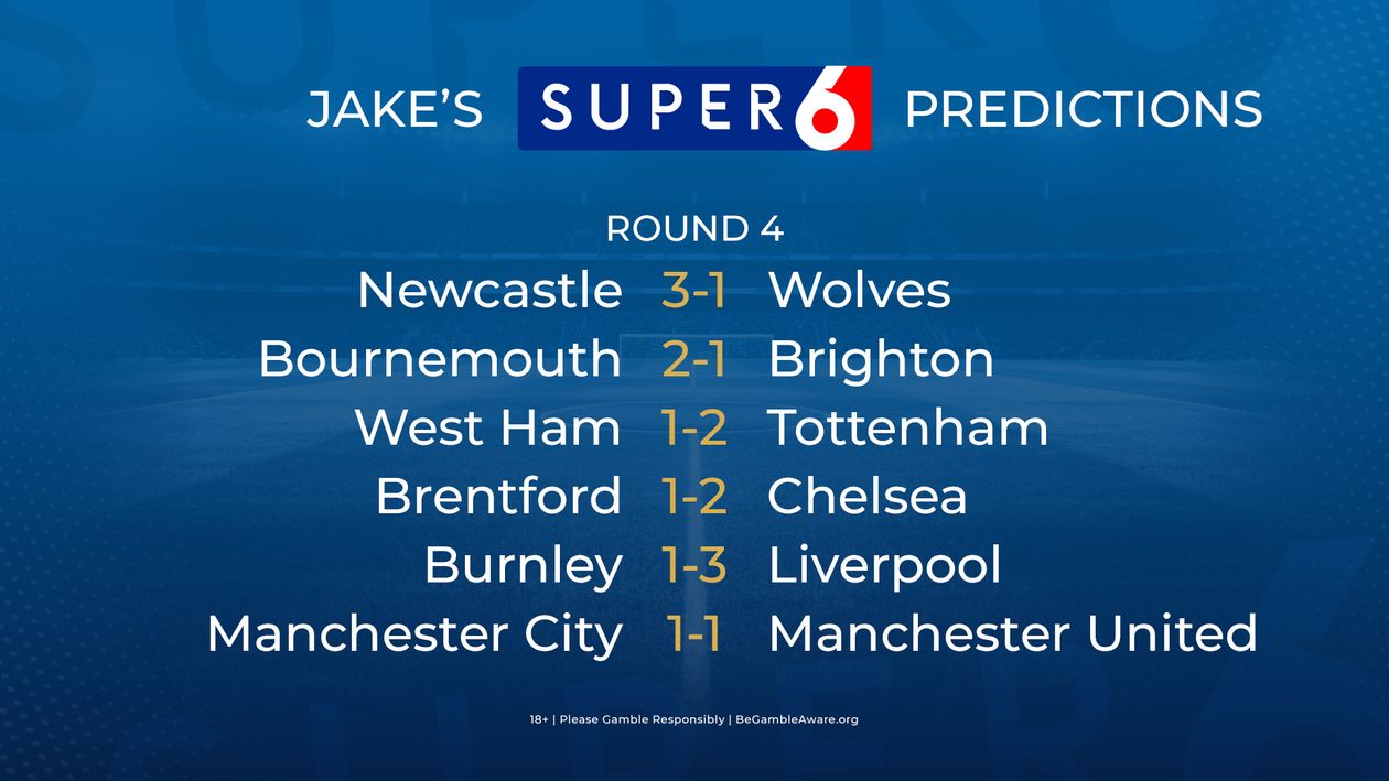 Super 6 predictions and correct score tips