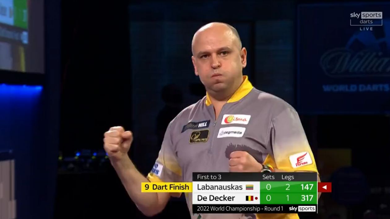 WATCH: Darius Labanauskas hits second nine-dart finish in as many days ...