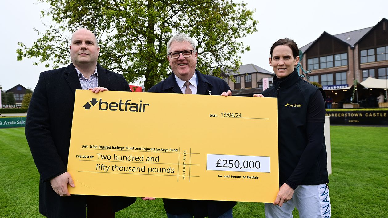 Rachael Blackmore presents Betfair 'Serial Winners Fund' fund cheque