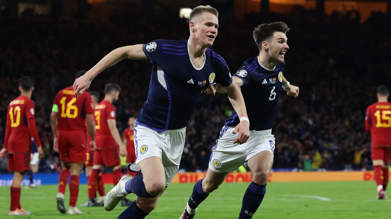 Scotland 2-0 Spain: Scott McTominay hits brace in Euro 2024 qualifying