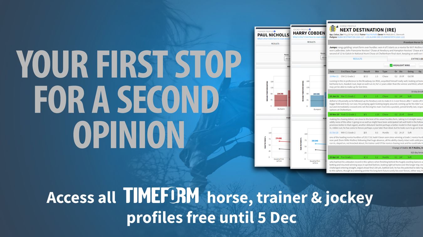 Timeform giving free access to form archive for next two weeks