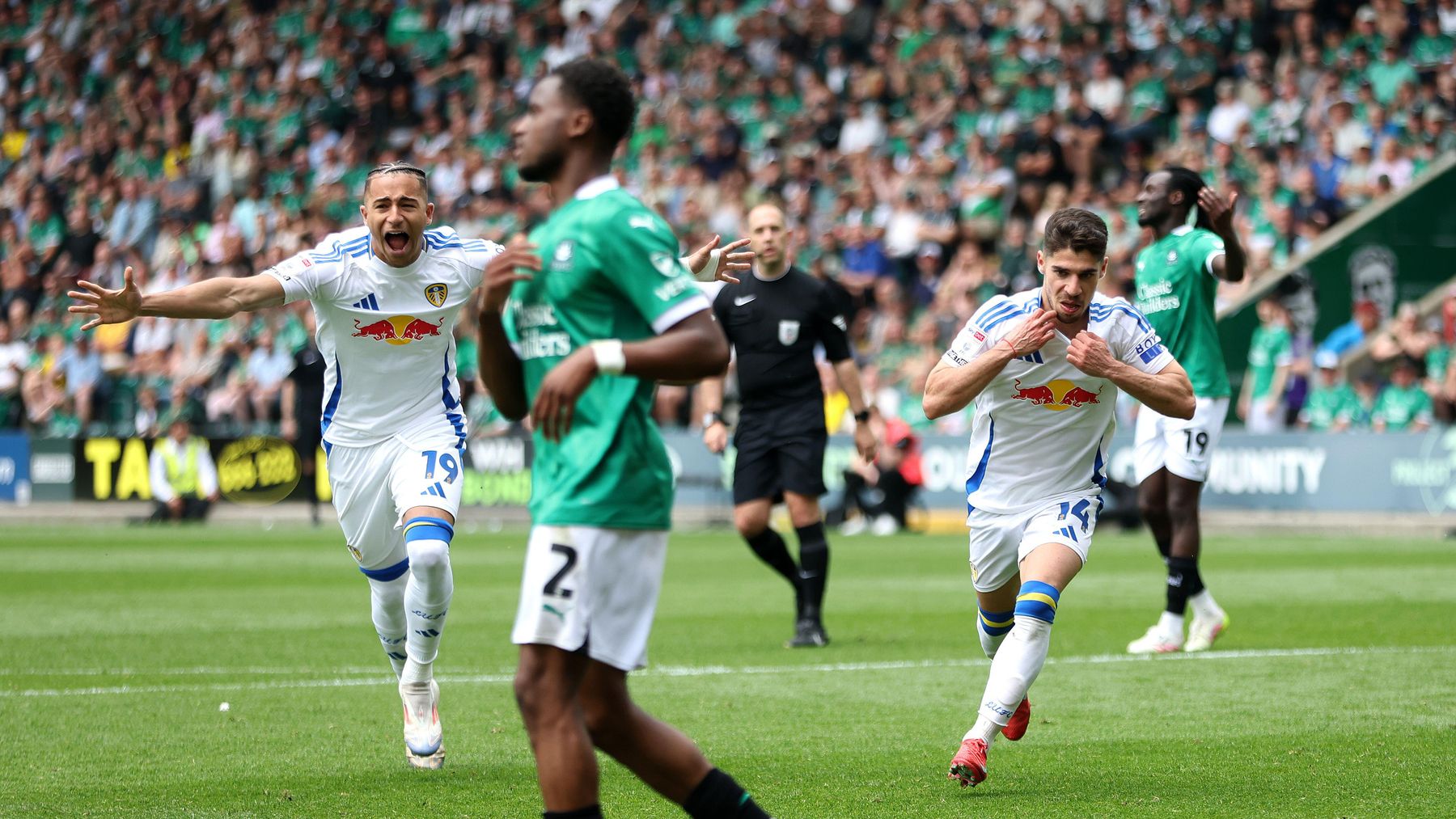 Leeds win Sky Bet Championship title thanks to stoppage-time Manor ...