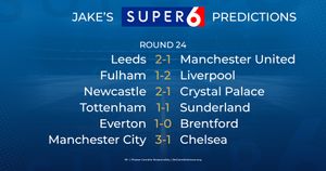 Super 6 predictions and correct score tips