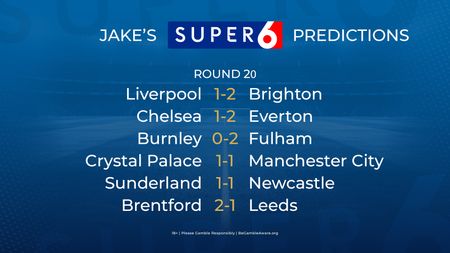 Jake Osgathorpe's Premier League tips and Super 6 predictions: 25/26 ...