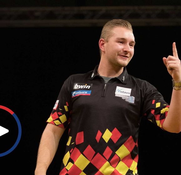 Watch: Dimitri van den Bergh hits a nine-darter at the Grand Slam of Darts