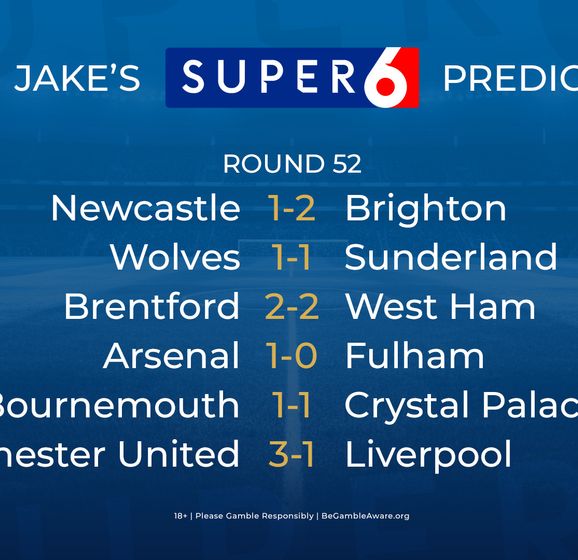Super 6 predictions and correct score tips