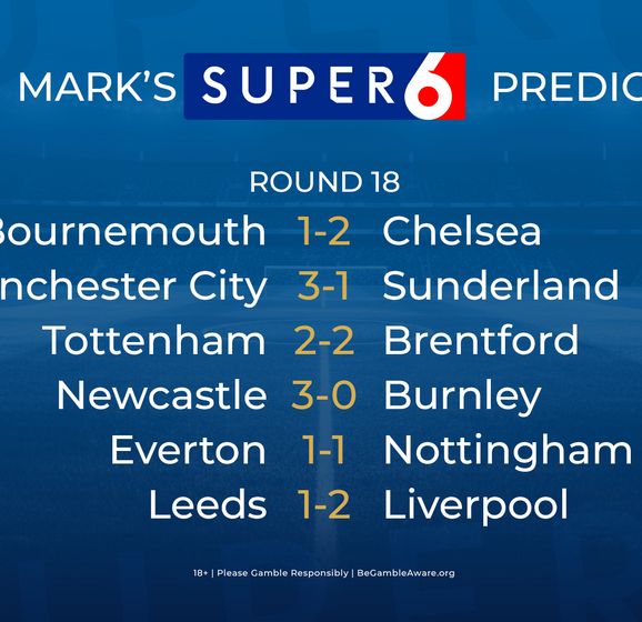 Super 6 predictions and correct score tips