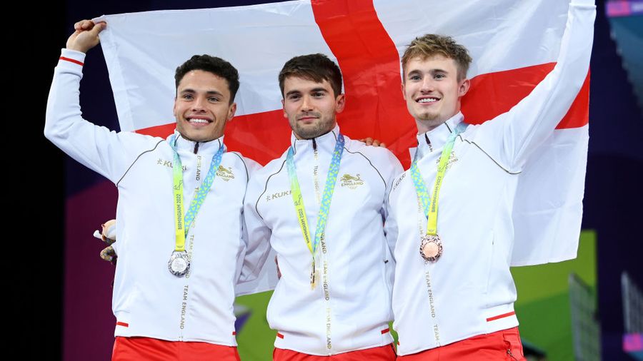 English trio Dan Goodfellow, Jordan Houlden and Jack Laugher bag medals ...