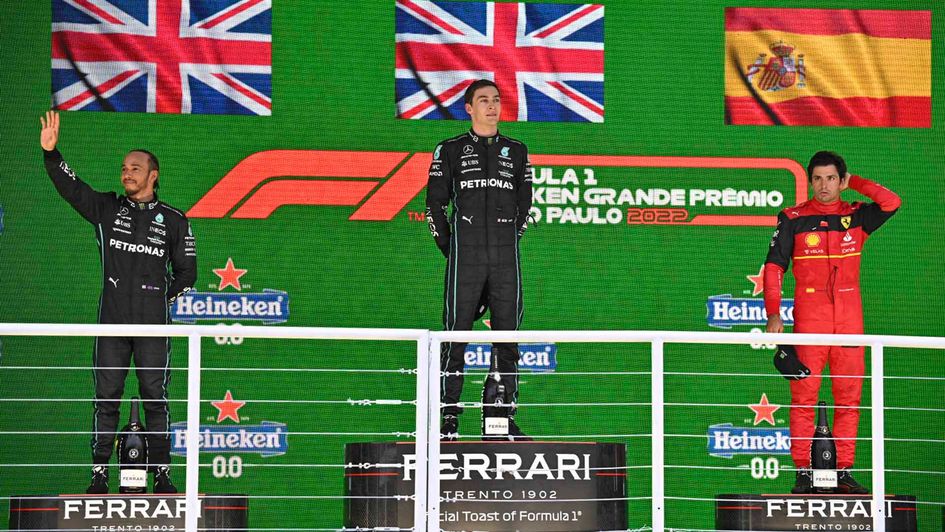 Britain's George Russell wins maiden Grand Prix ahead of Mercedes team ...