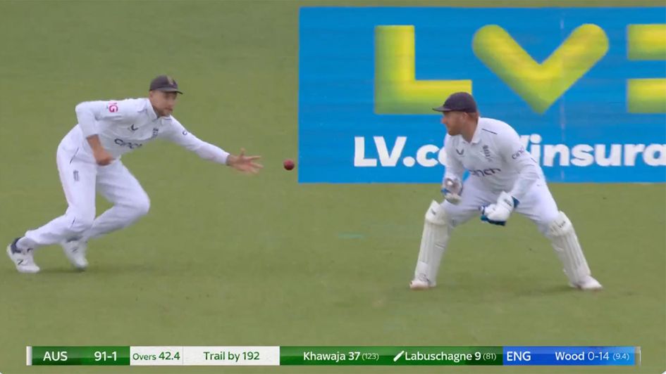 Joe Root takes a stunning slip catch on day two of the fifth Ashes Test ...